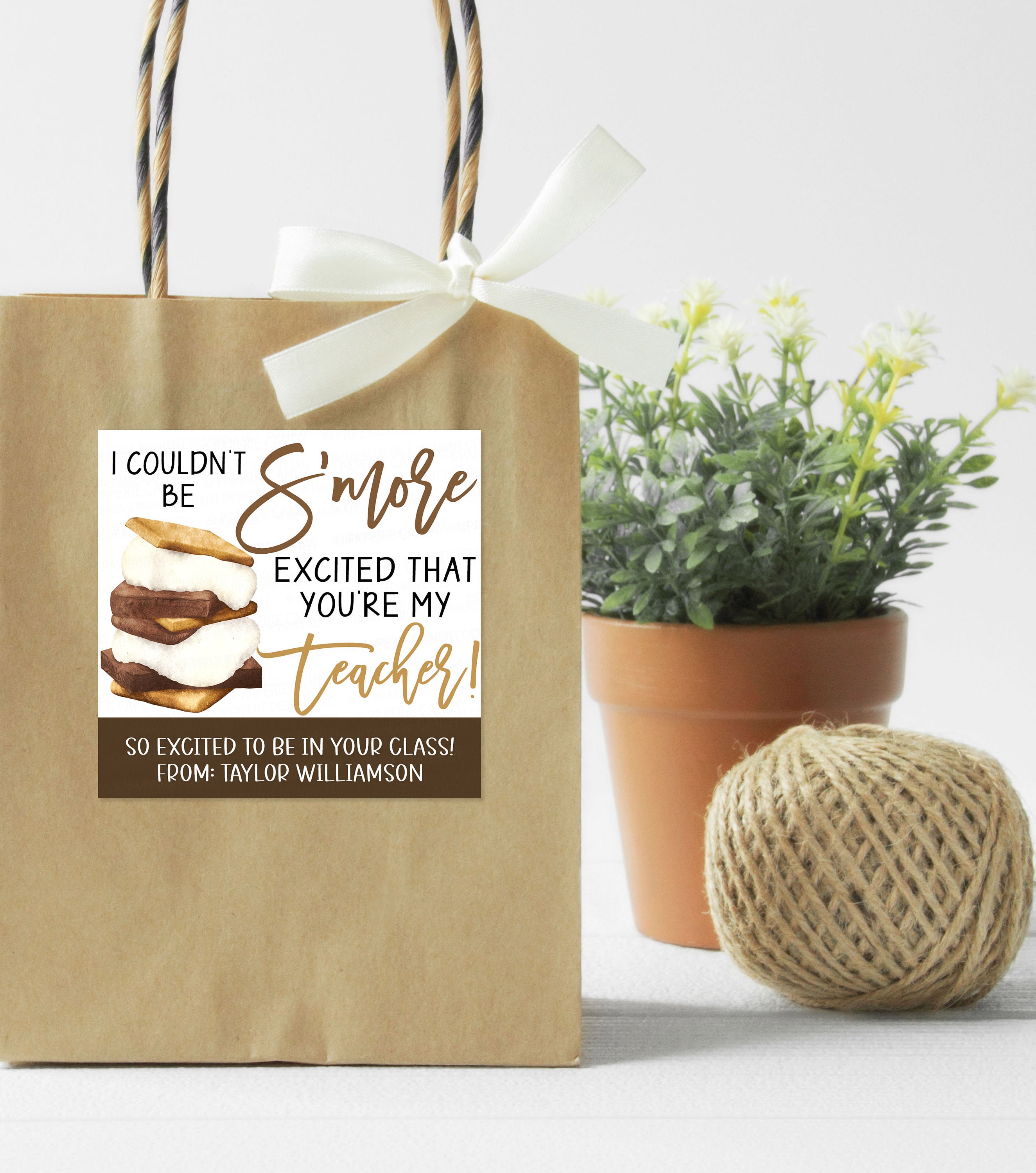 Teacher S'more Appreciation Gift Tag, I Couldn't Be S'more Excited You ...