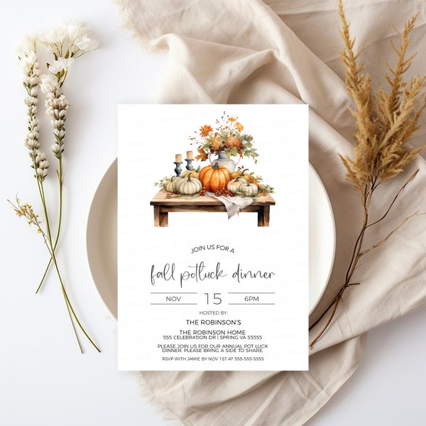 Church Potluck Flyer Template - Etsy