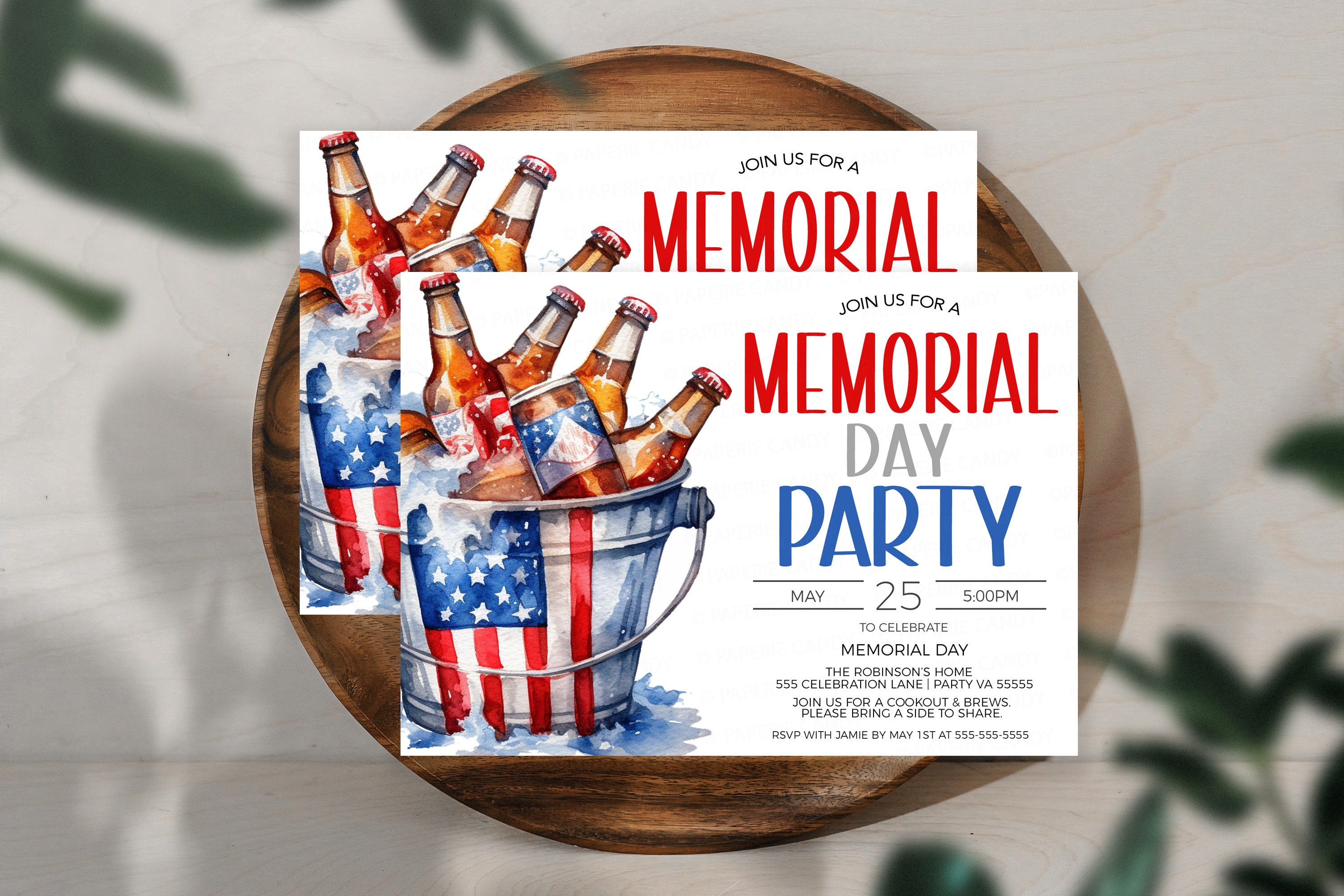 Memorial Day Party Invitation, Memorial Day Invite, Memorial Day ...