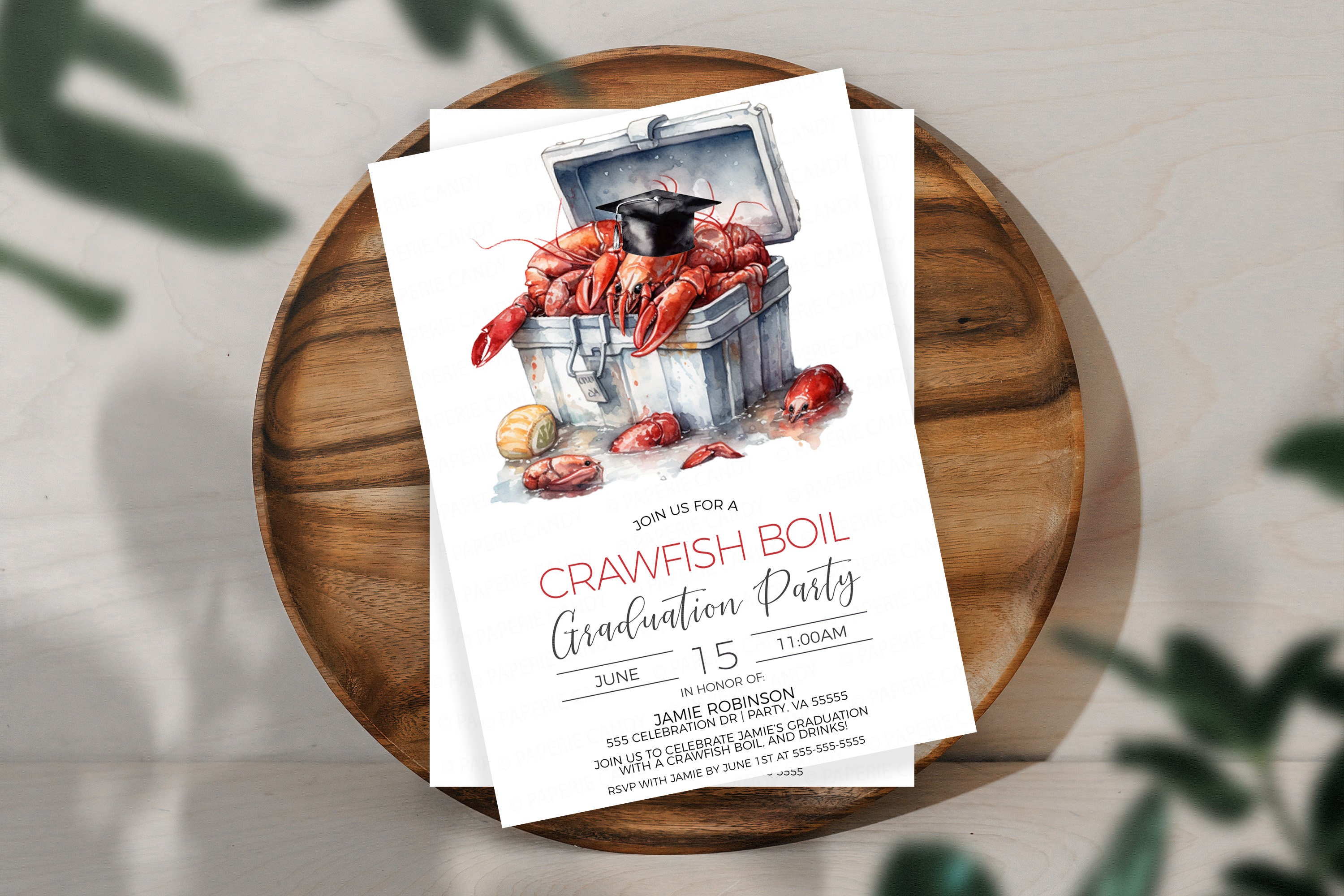 Crawfish Boil Graduation Invitation Crawfish Boil Grad - Etsy