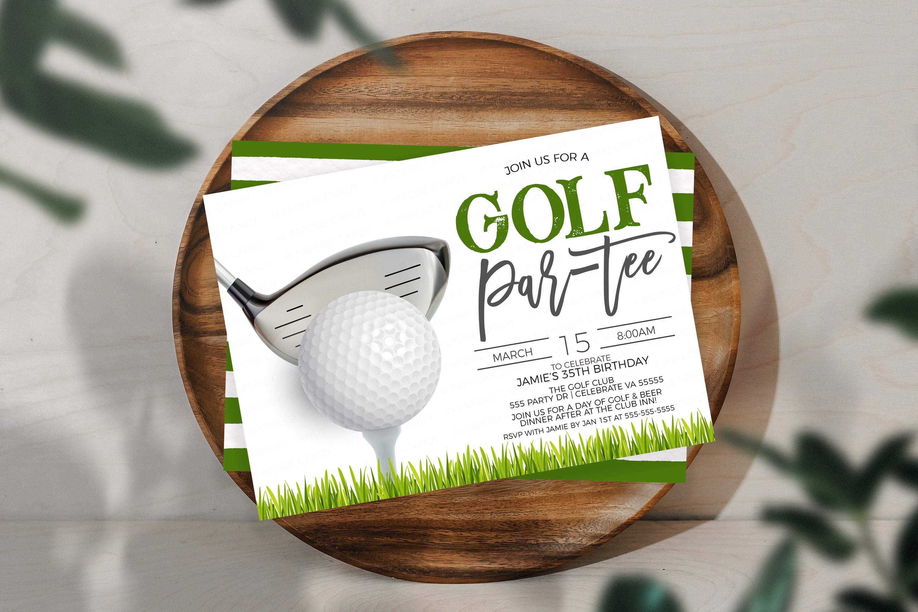 Golf Invitation Golfing Par-tee Invite Golf Birthday Party - Etsy