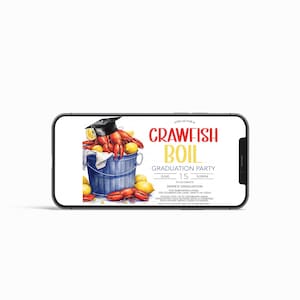 Crawfish Boil Graduation Invitation, Crawfish Boil Grad Invite ...
