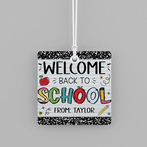 Welcome Back to School Gift Tag, First Day Label Favor, Gift for ...