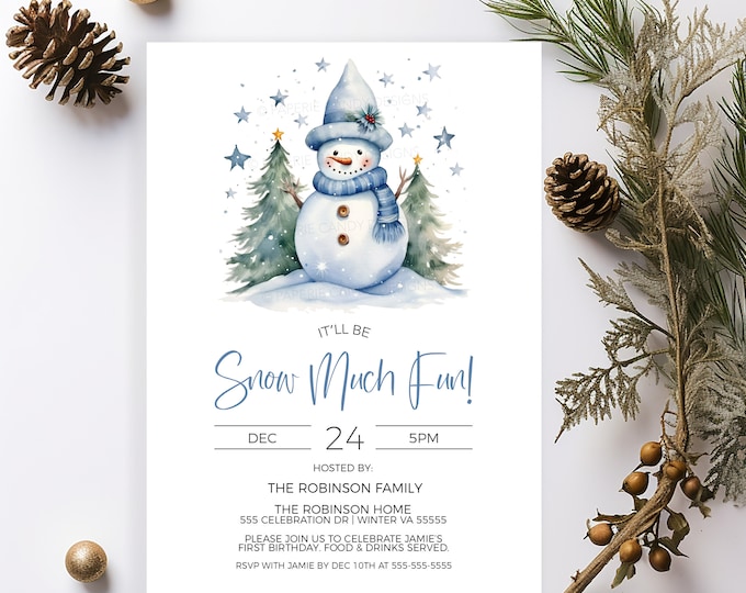 Printable DIY Christmas or Birthday Party Frosty the Snowman Theme ...
