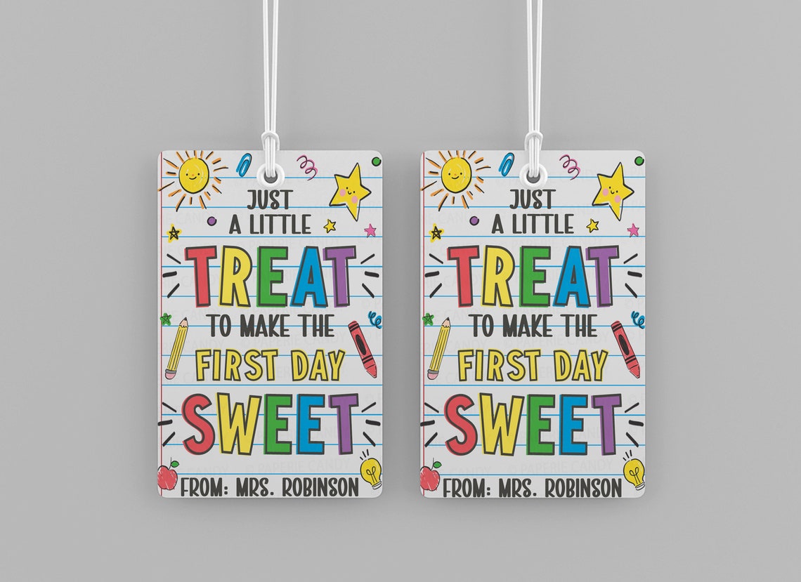 Back to School Gift Tags, Just A Little Treat to Make the First Day ...