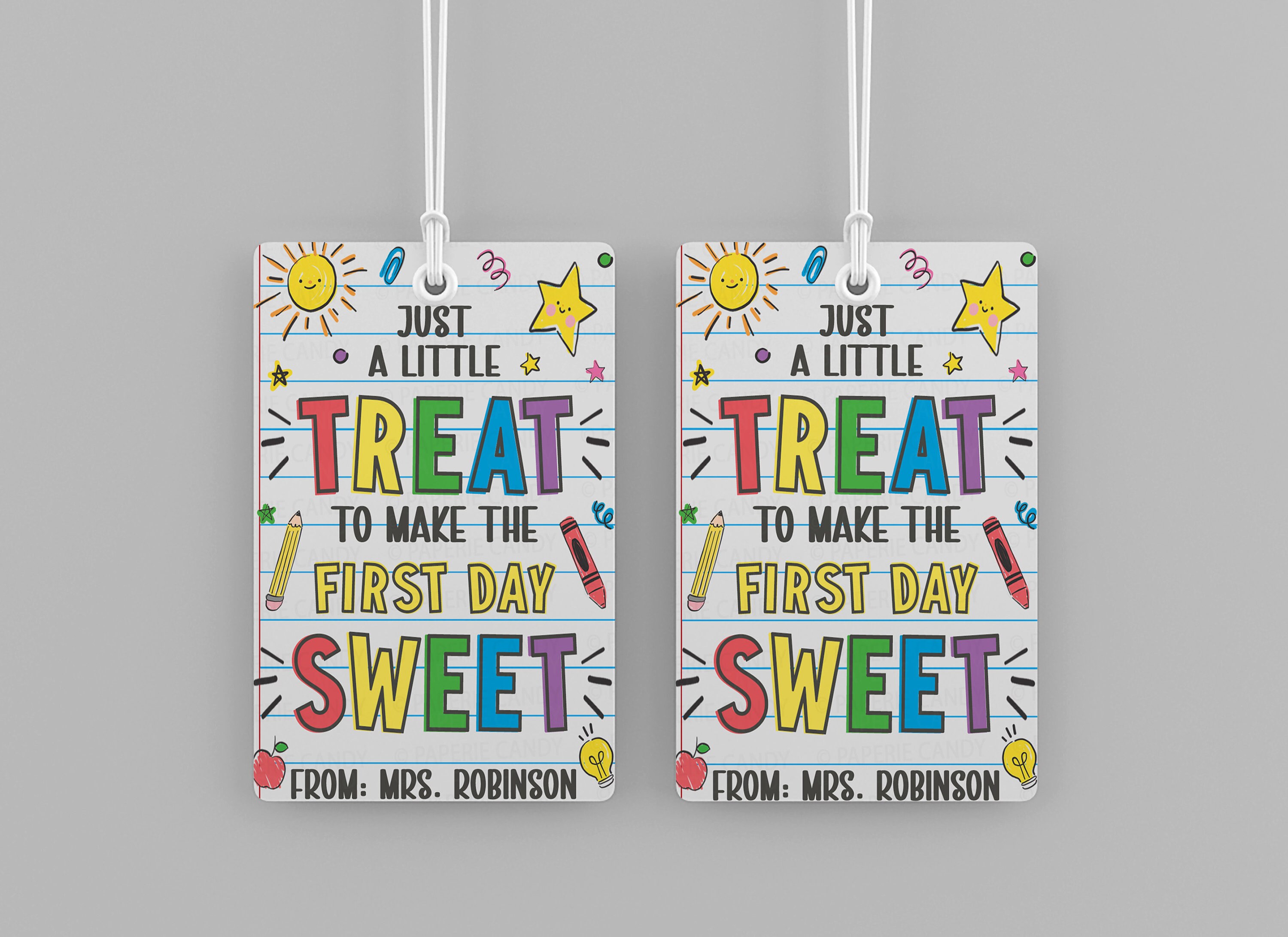 Back to School Gift Tags, Just A Little Treat to Make the First Day ...