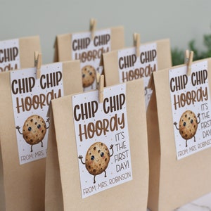 Back to School Cookie Gift Tags, Chip Chip Hooray, Welcome Back First ...