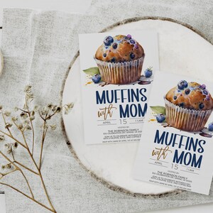 Muffins With Mom Invitation, Mother's Day Muffin Invite, Mother's ...