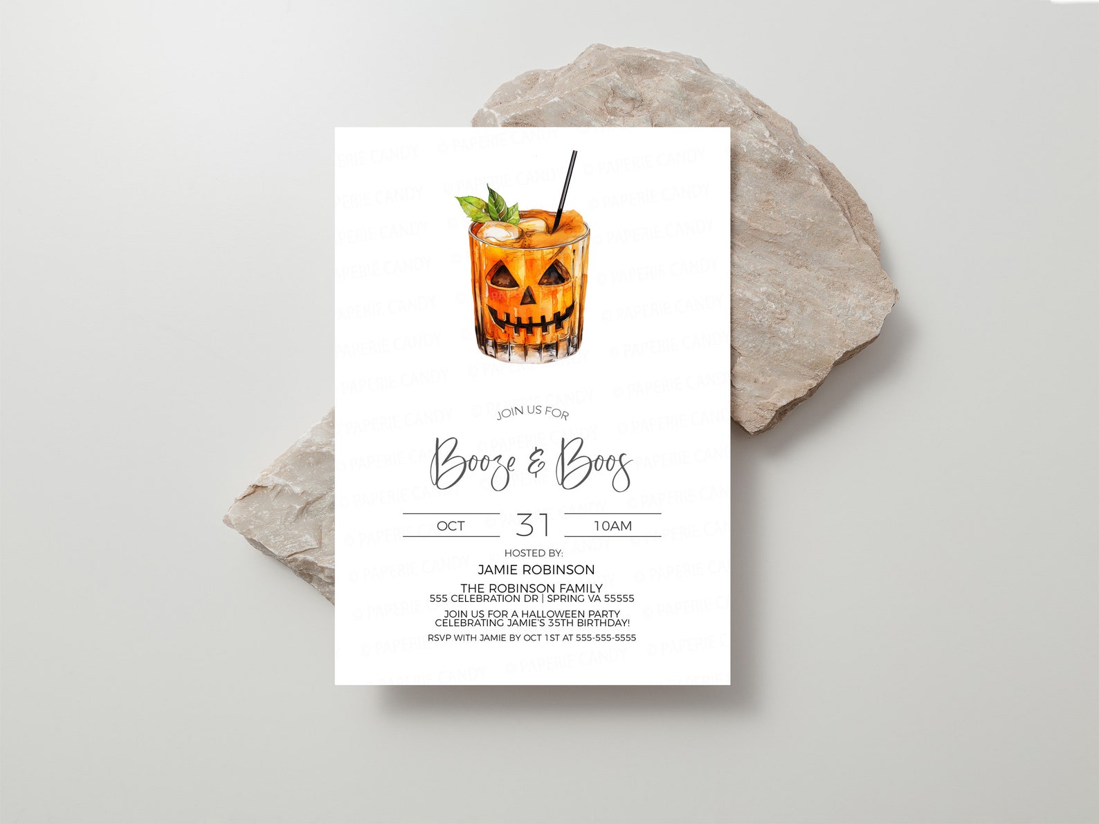 Halloween Booze and Boos Invitation Cocktail Costume Party - Etsy