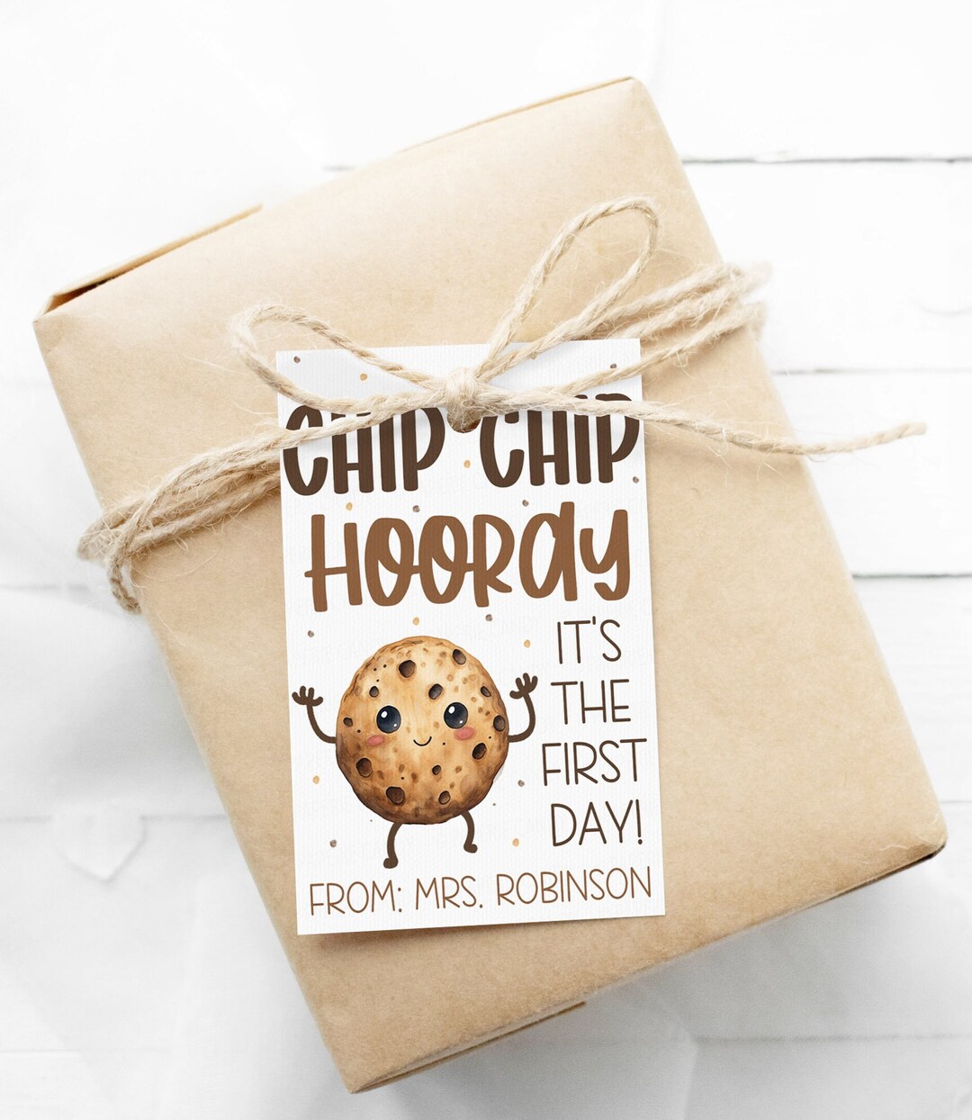 Back to School Cookie Gift Tags, Chip Chip Hooray, Welcome Back First ...