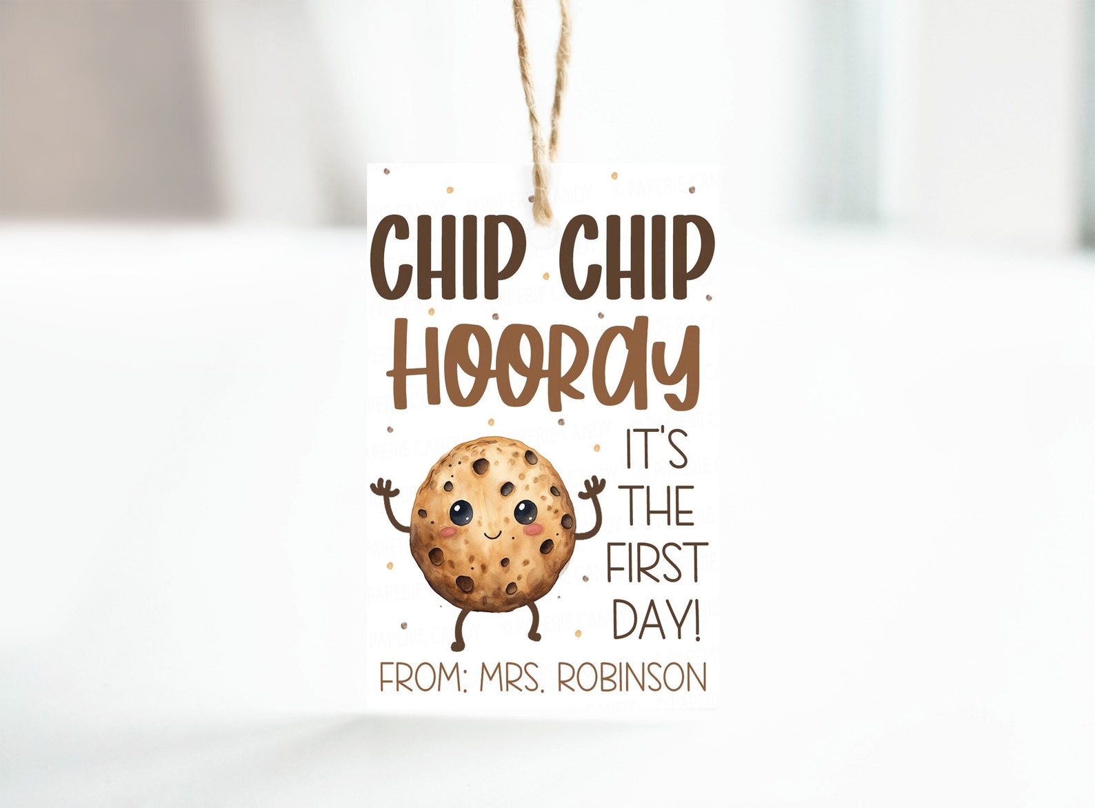 Back to School Cookie Gift Tags, Chip Chip Hooray, Welcome Back First ...