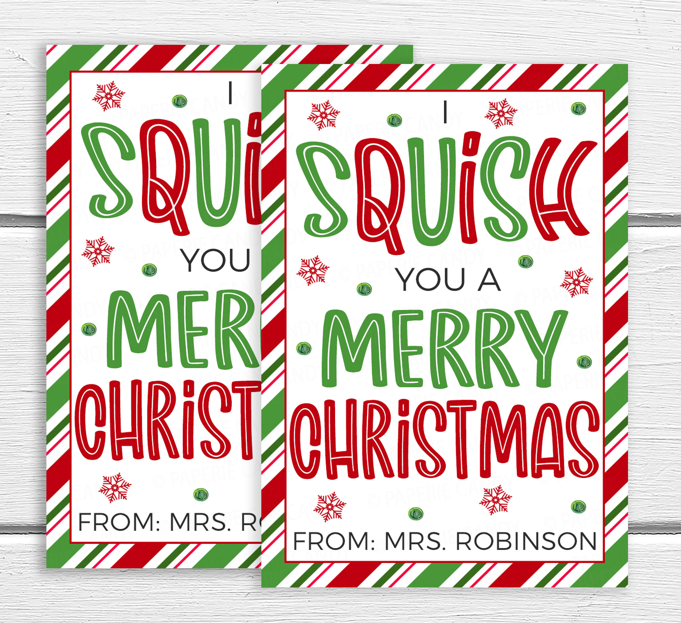Christmas Squishies Gift Tag, Squish You A Merry Christmas, Gift for ...