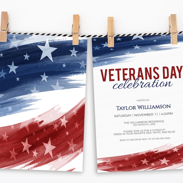 Veterans Day Invitations - Etsy