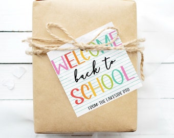 Welcome Back to School 2 SQUARE PRINTABLE TAG Digital Download - Etsy
