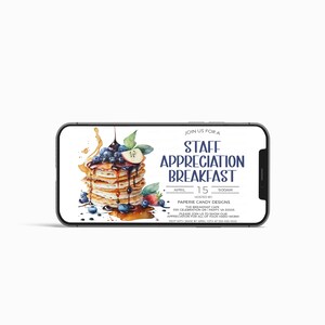 Appreciation Breakfast Invitation, Staff Employee Breakfast Invite ...