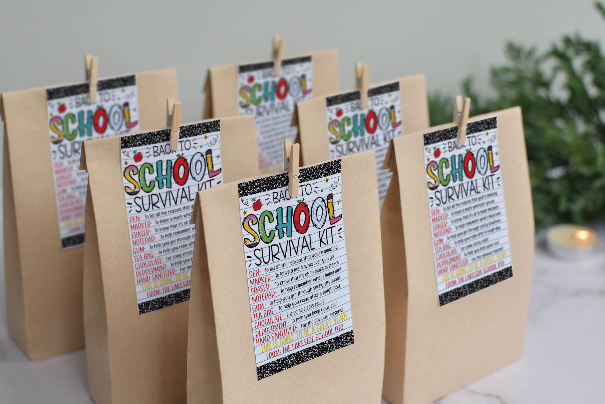 Back to School Survival Kit Gift Tag Welcome Back First Day - Etsy