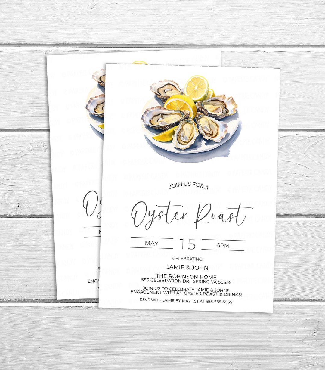 Oyster Roast Invitation Bridal Shower Oyster Couples Wedding - Etsy