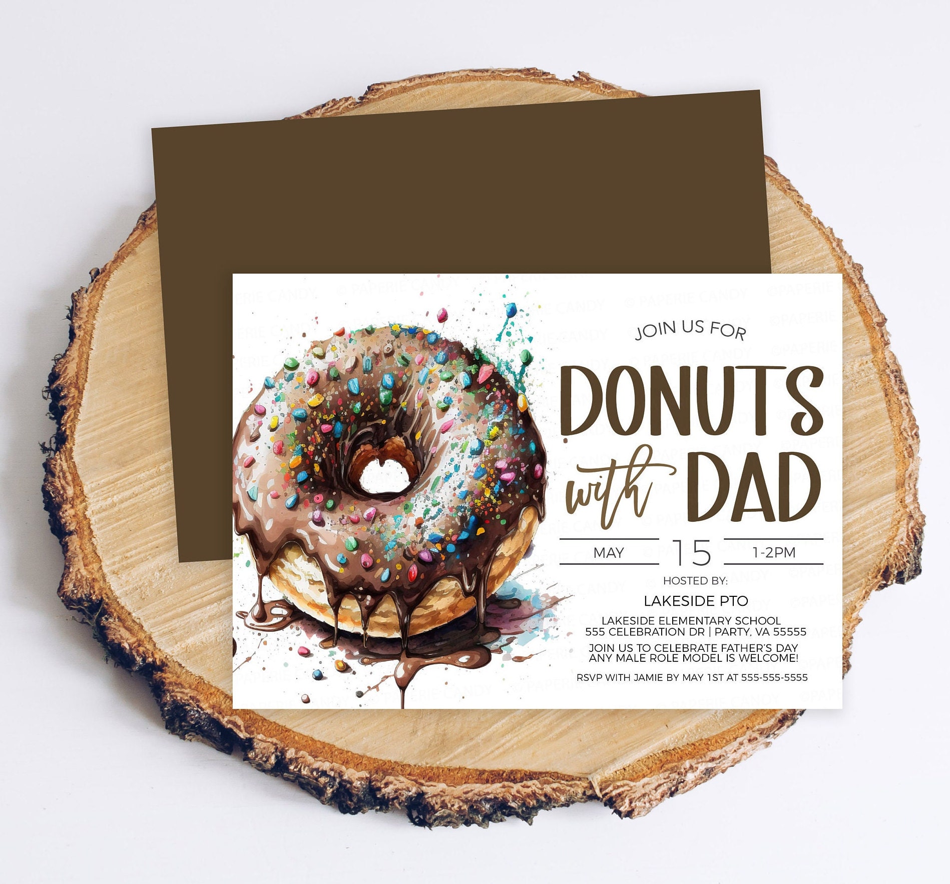 Donuts With Dad Invitation Father's Day Donut Invite - Etsy