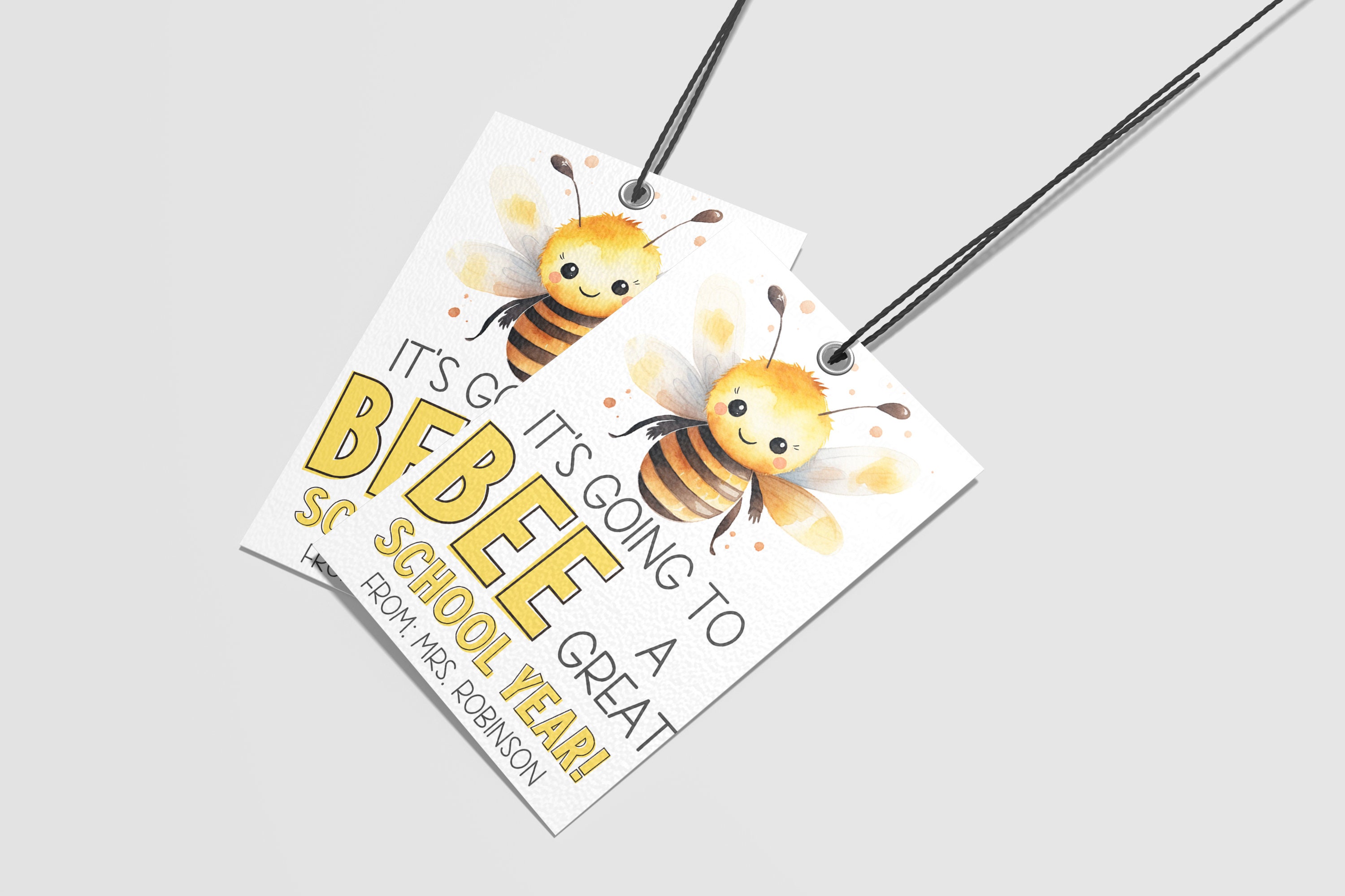 Bee Back to School Gift Tag, First Day, Going to Bee A Great School ...