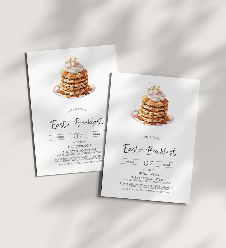 Easter Breakfast Invitation, Easter Breakfast Invite, Easter Birthday ...