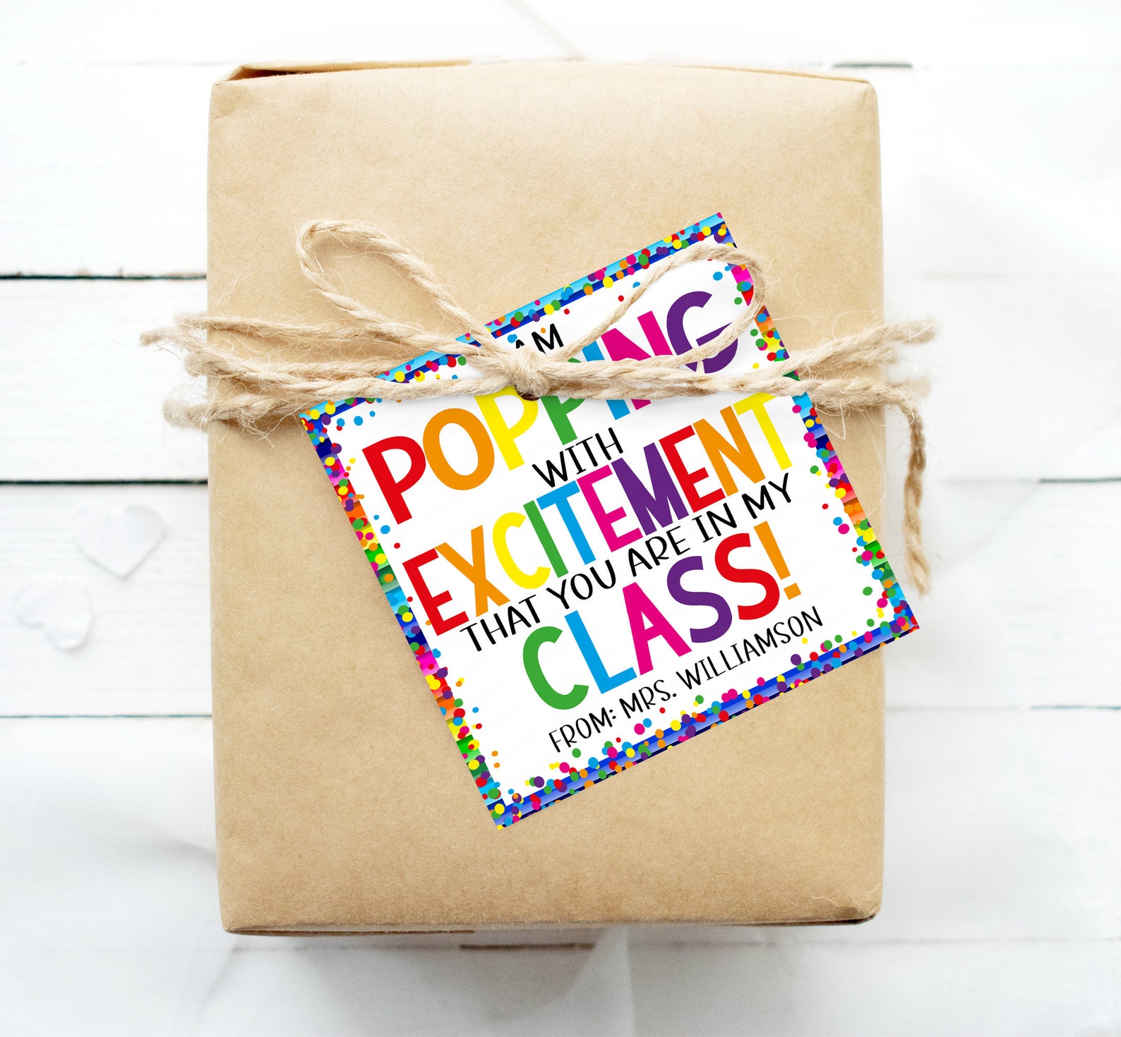 Back to School Popping Gift Tags Popping With Excitement You - Etsy
