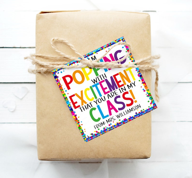 Back to School Popping Gift Tags Popping With Excitement You - Etsy