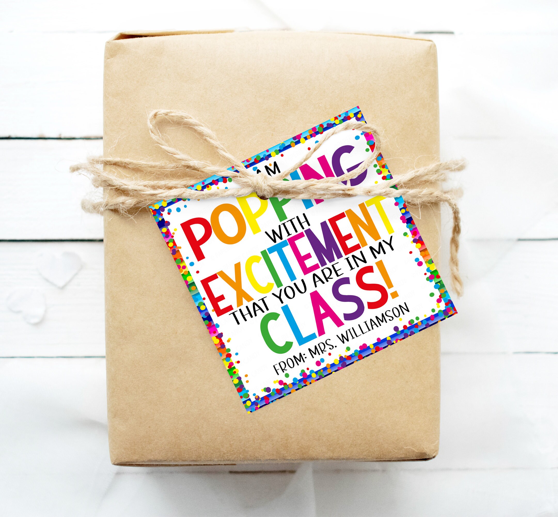 Back to School Popping Gift Tags Popping With Excitement You - Etsy