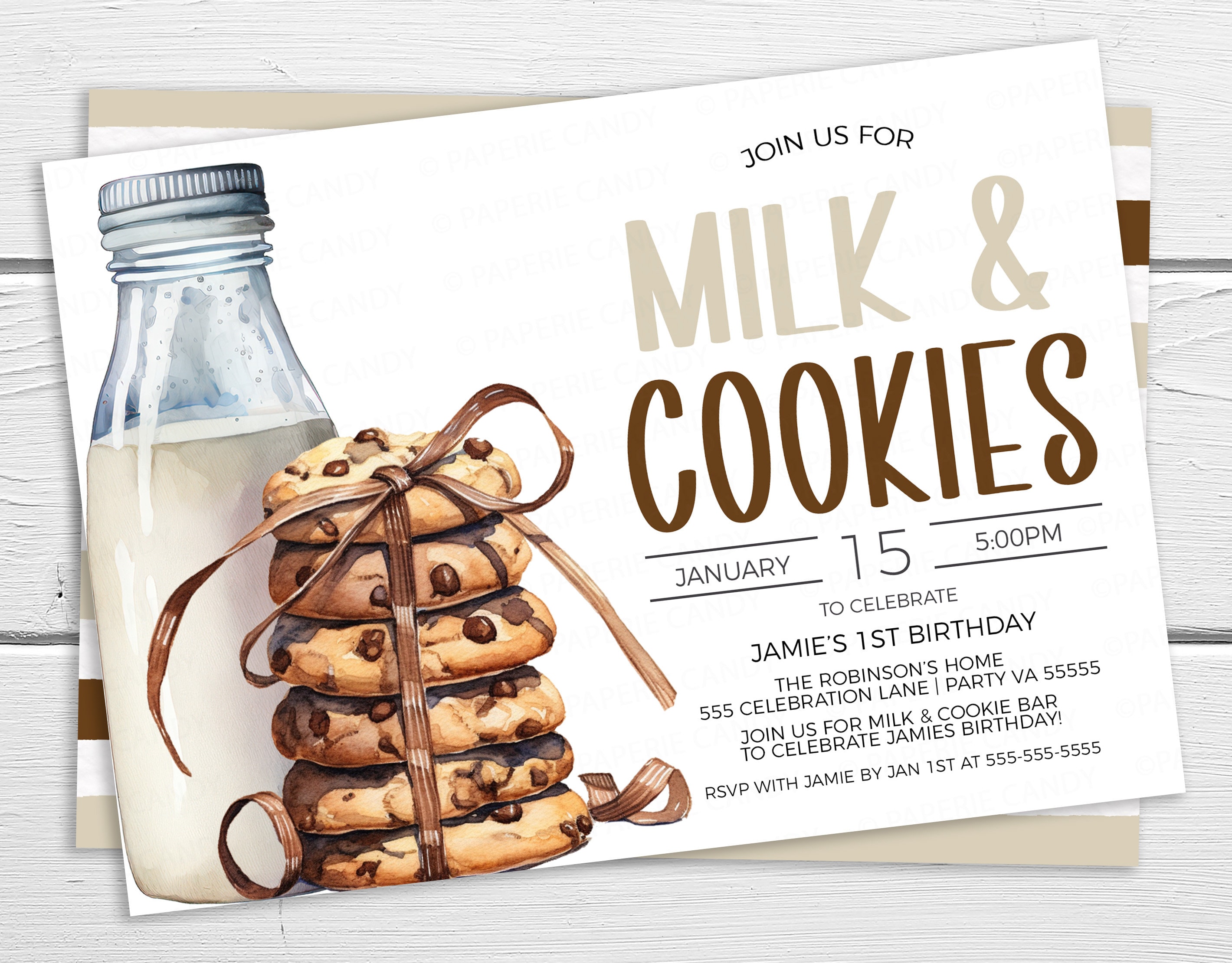 Milk and Cookies Party Invitation Milk & Cookie Invite Milk - Etsy