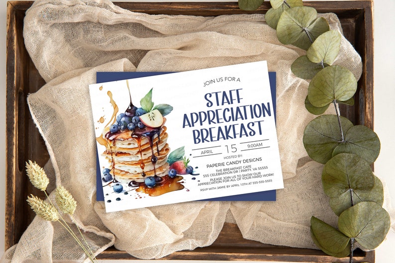 Appreciation Breakfast Invitation Staff Employee Breakfast - Etsy