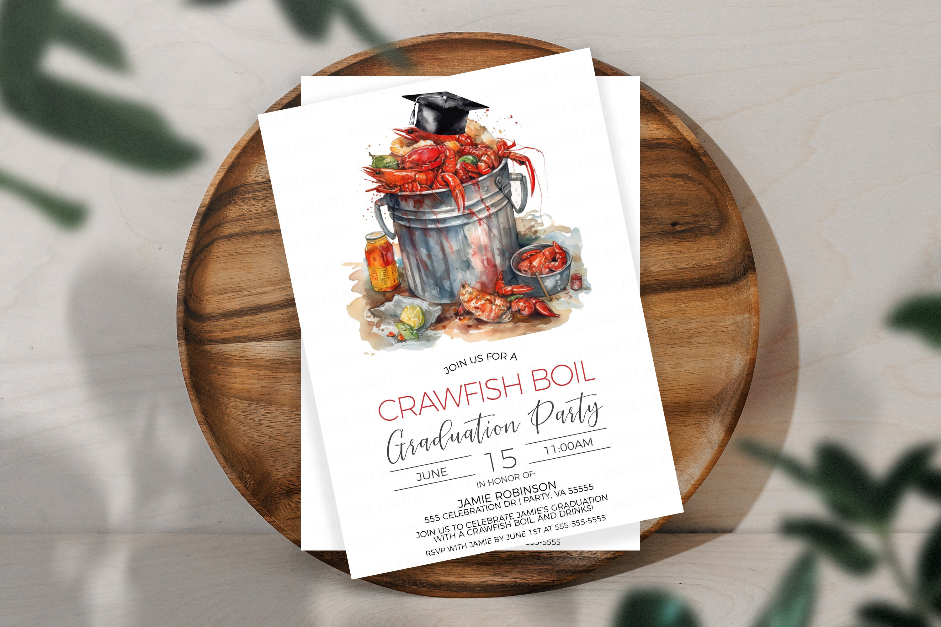 Crawfish Boil Graduation Invitation Crawfish Boil Grad - Etsy