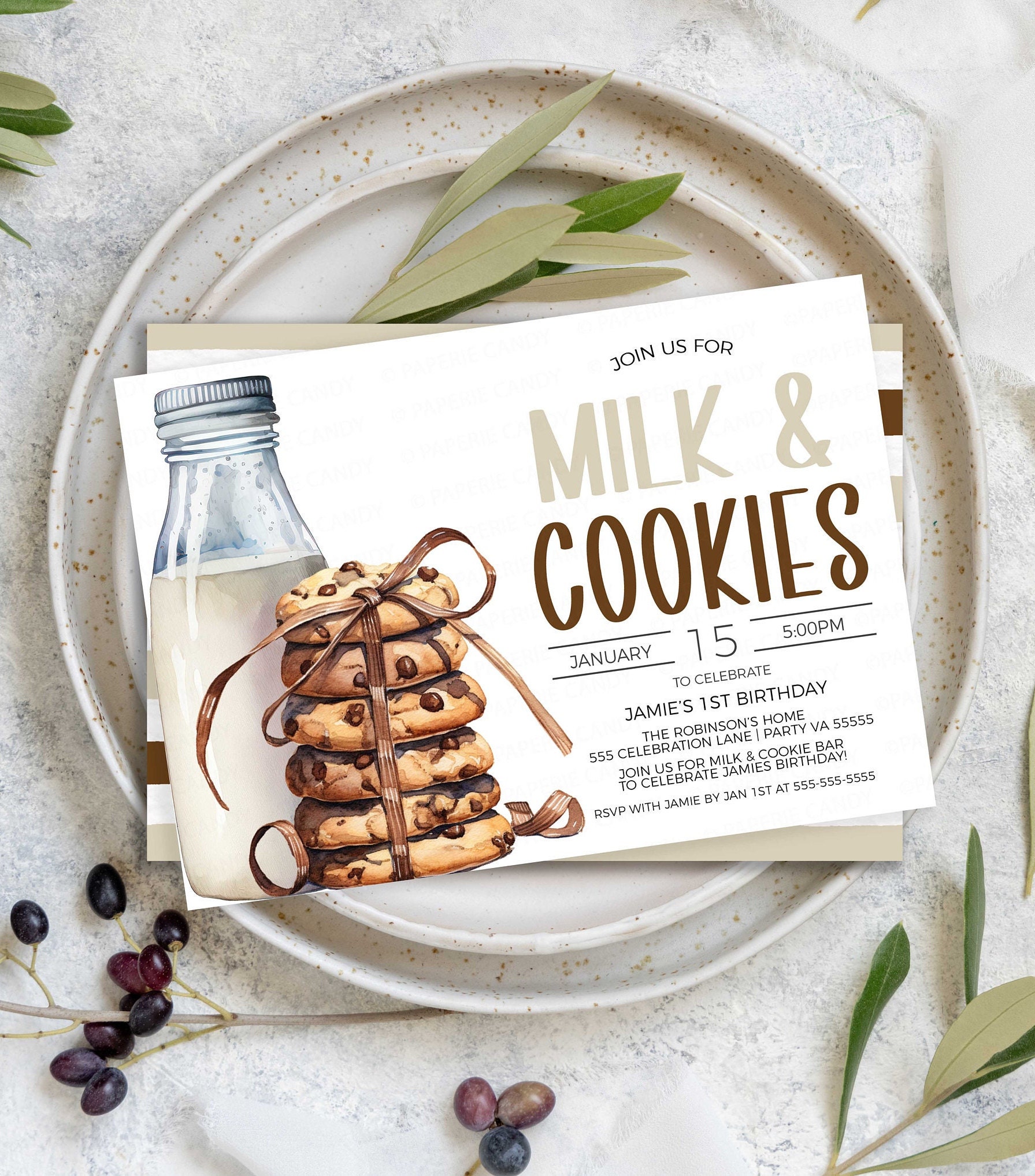 Milk and Cookies Party Invitation Milk & Cookie Invite Milk - Etsy