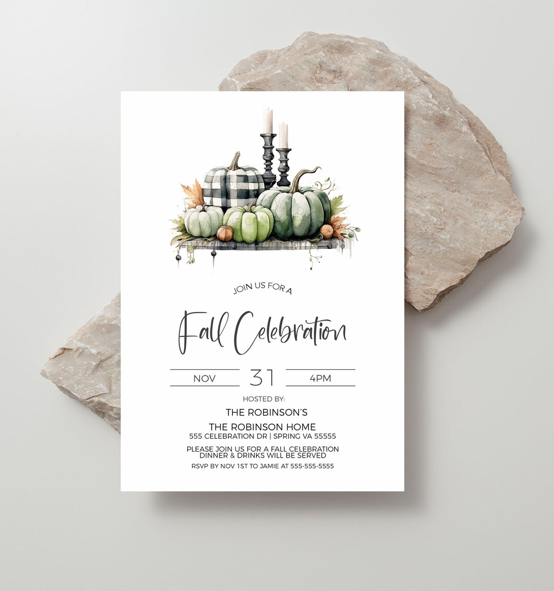 Fall Party Invitation, Fall Celebration Invitation, Fall Block Party ...