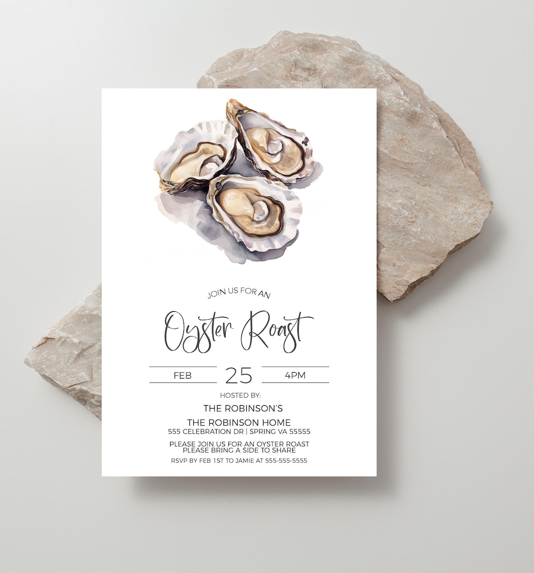 Oyster Roast Invitation, Bridal Shower, Oyster Couples Wedding Shower ...