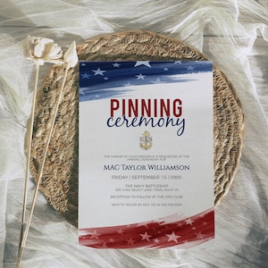 Editable CPO Pinning Ceremony Invitation, Chief Petty Officer Select ...