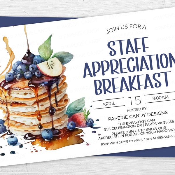 Volunteer Appreciation Breakfast Invitation - Etsy