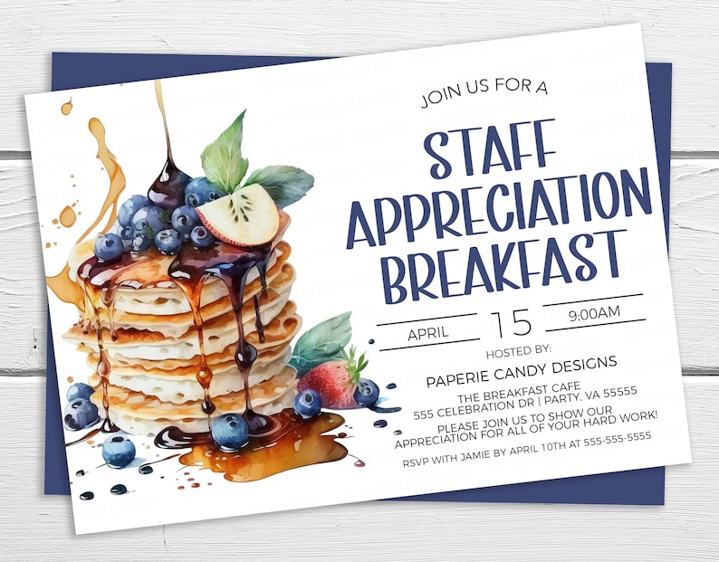 Appreciation Breakfast Invitation Staff Employee Breakfast - Etsy