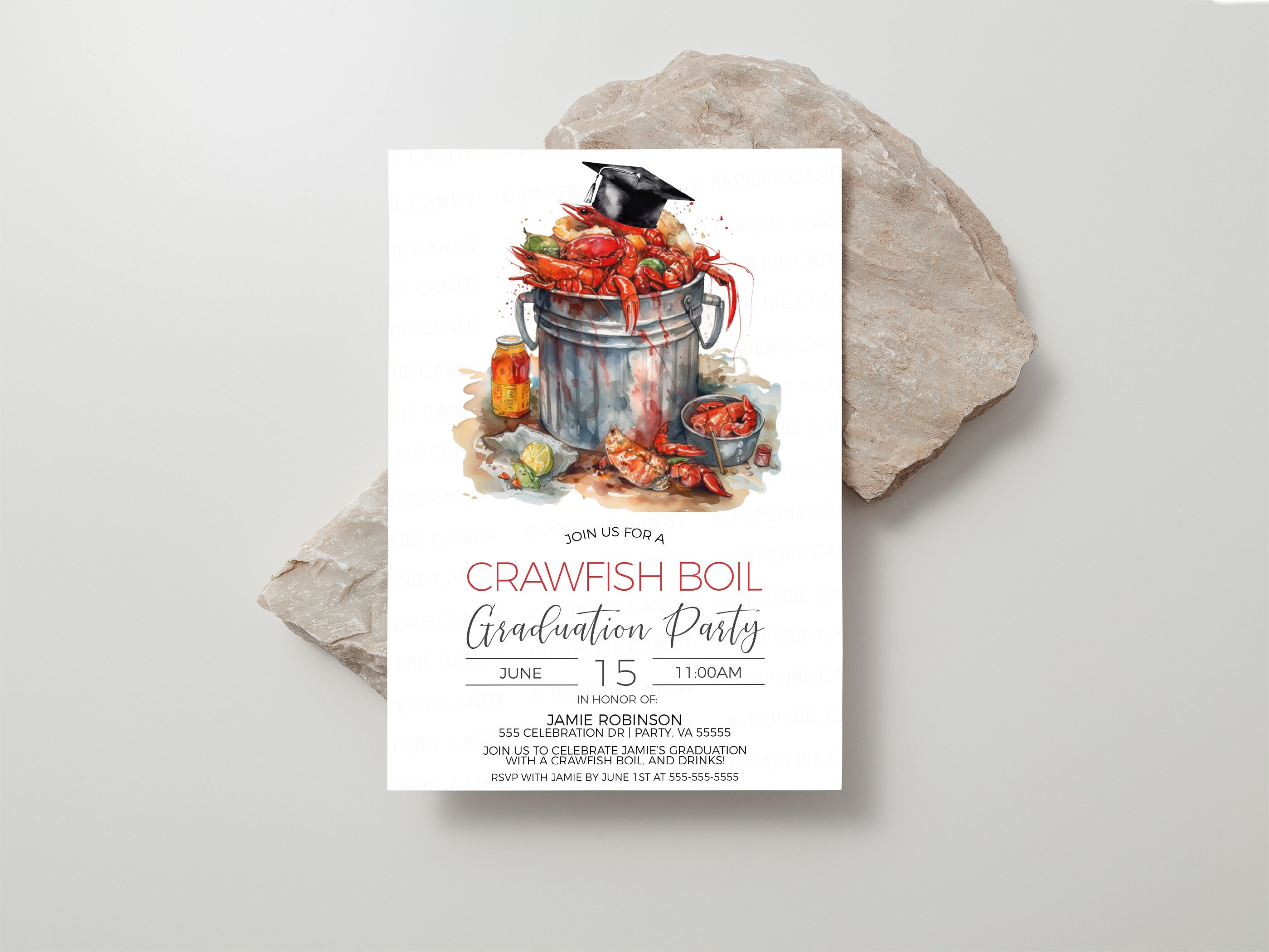 Crawfish Boil Graduation Invitation Crawfish Boil Grad - Etsy