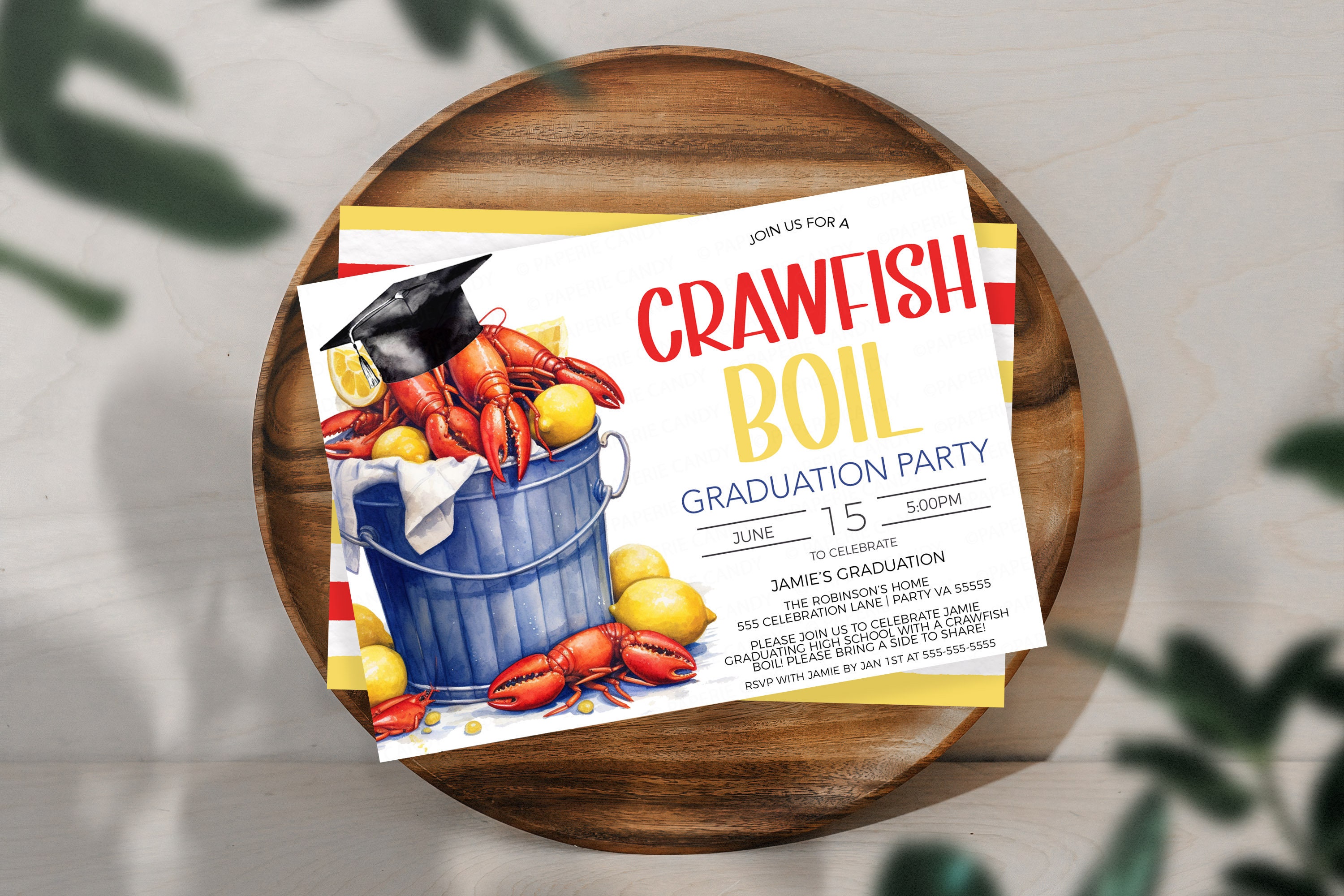 Crawfish Boil Graduation Invitation Crawfish Boil Grad - Etsy