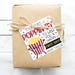 Back to School Popcorn Gift Tag, Poppin' by to Wish You A Happy First ...