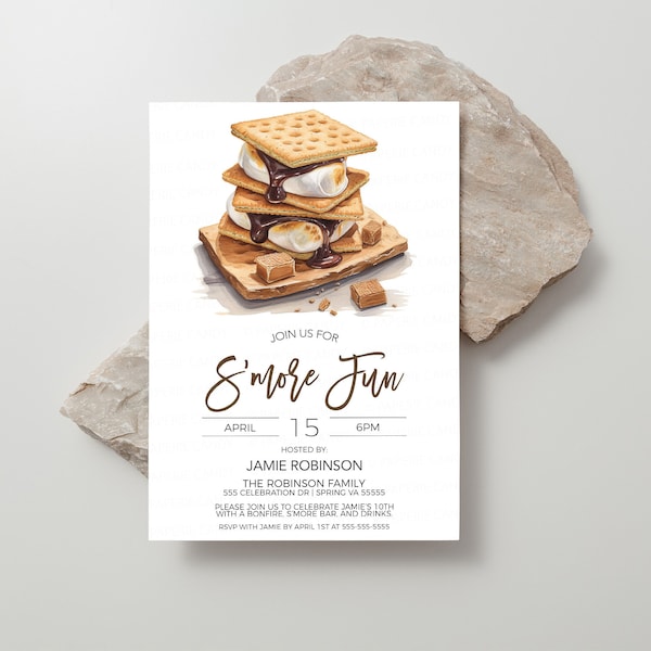 Smores Invitation - Etsy