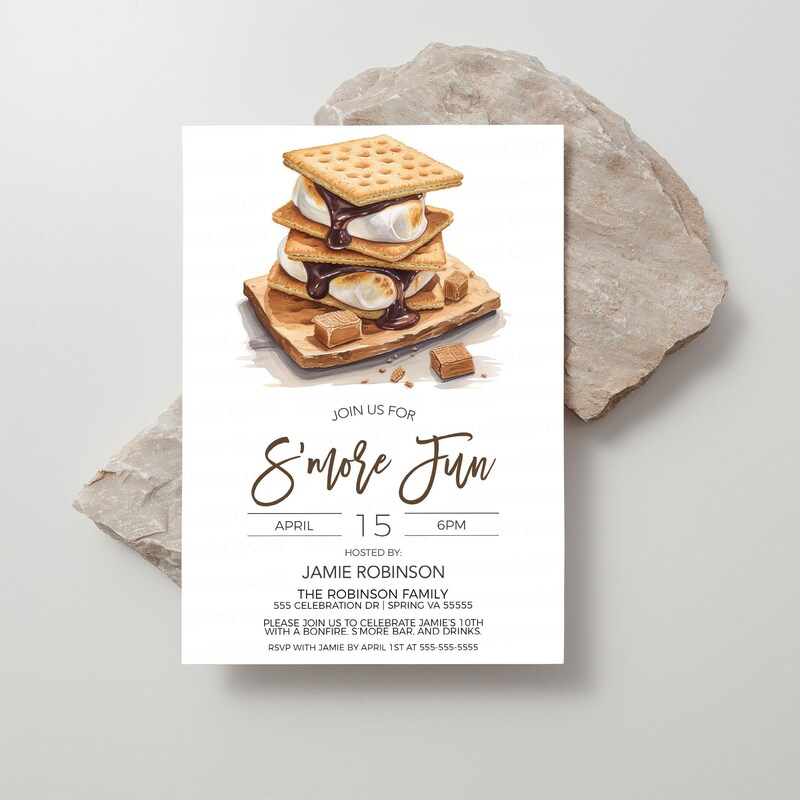 Smores Invitation - Etsy