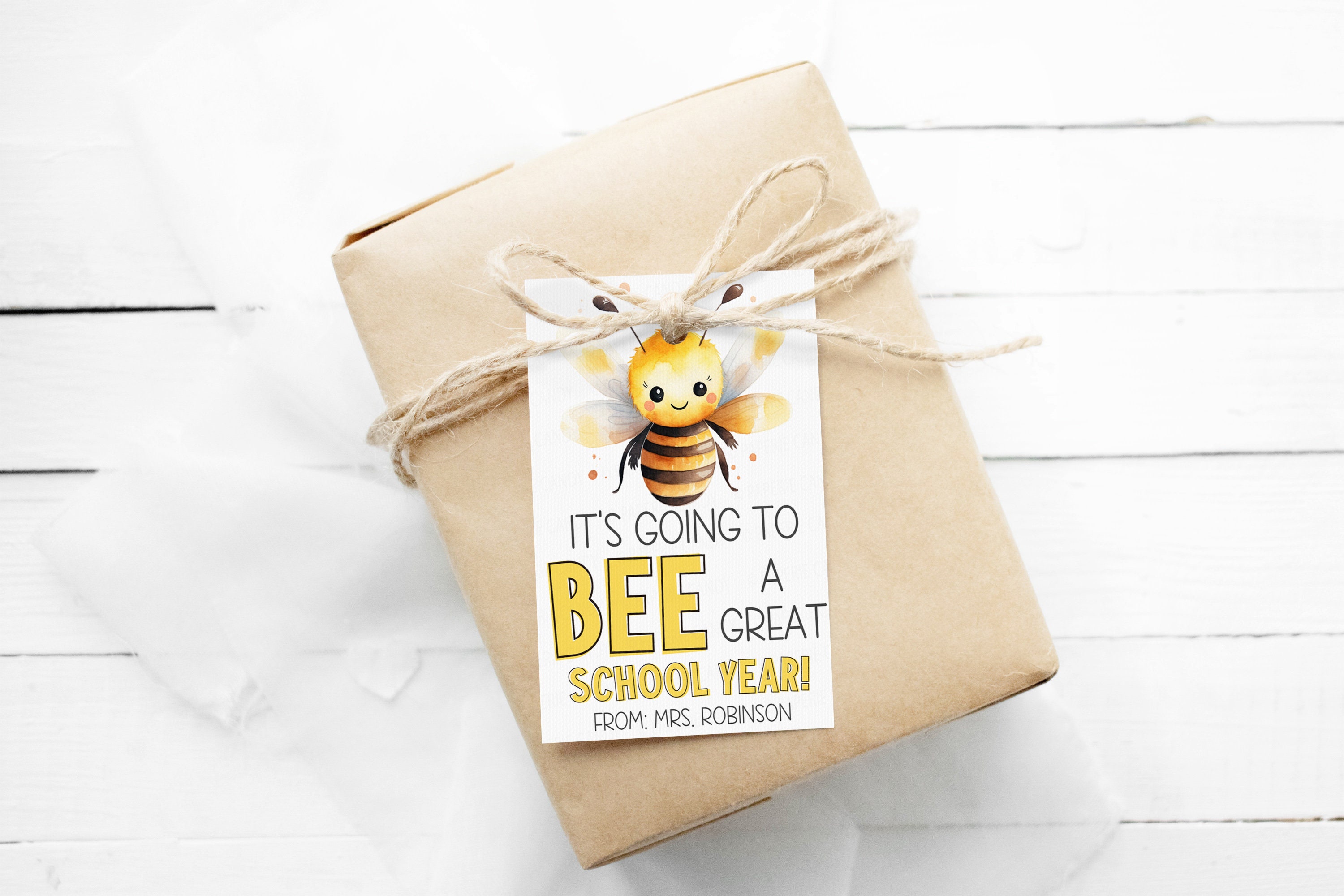 Bee Back to School Gift Tag First Day Going to Bee A Great - Etsy