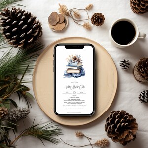 Holiday Book Club Invitation, Holiday Book Swap Invite, Holiday Reading ...