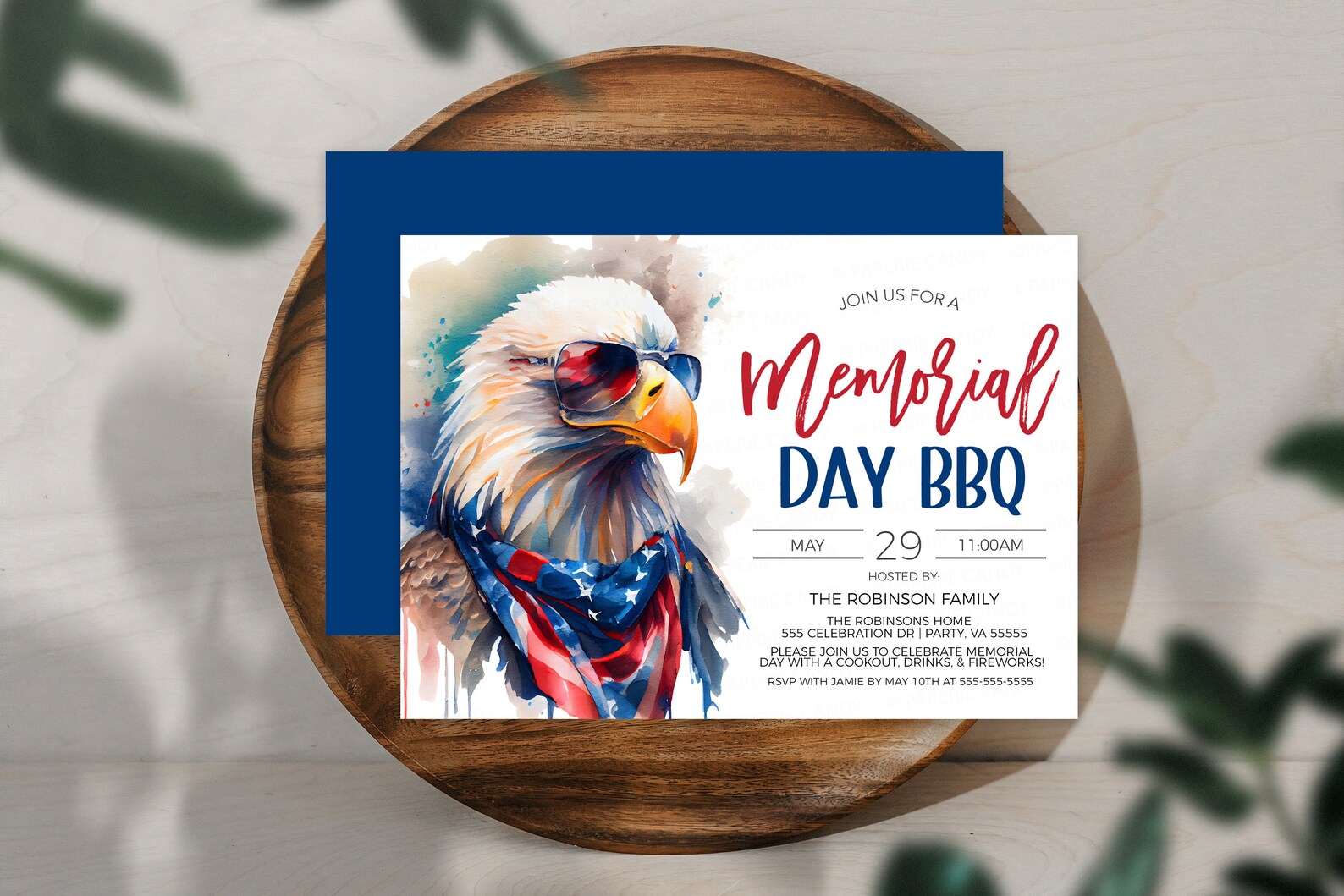 Memorial Day BBQ Invitation, Memorial Day Invite, Memorial Day Cookout ...