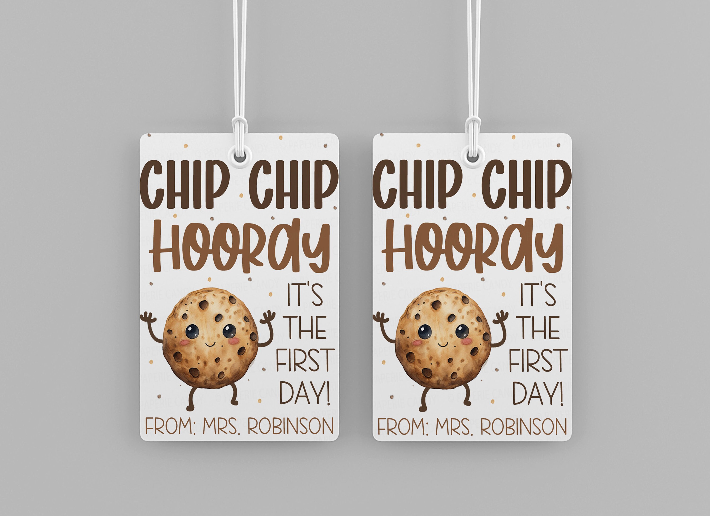 Back to School Cookie Gift Tags, Chip Chip Hooray, Welcome Back First ...