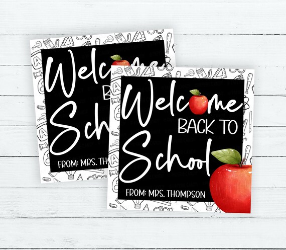 Back To School Gift Tag, Welcome Back To School, Gift For Teacher, Gift ...