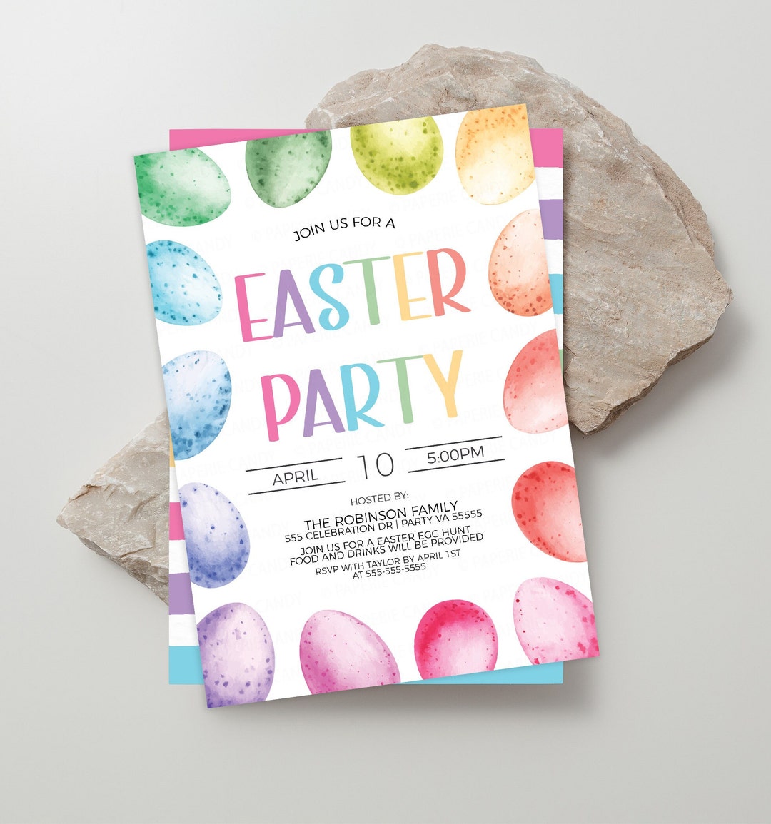 Easter Party Invitation, Easter Egg Hunt Invite, Kids Easter Party ...
