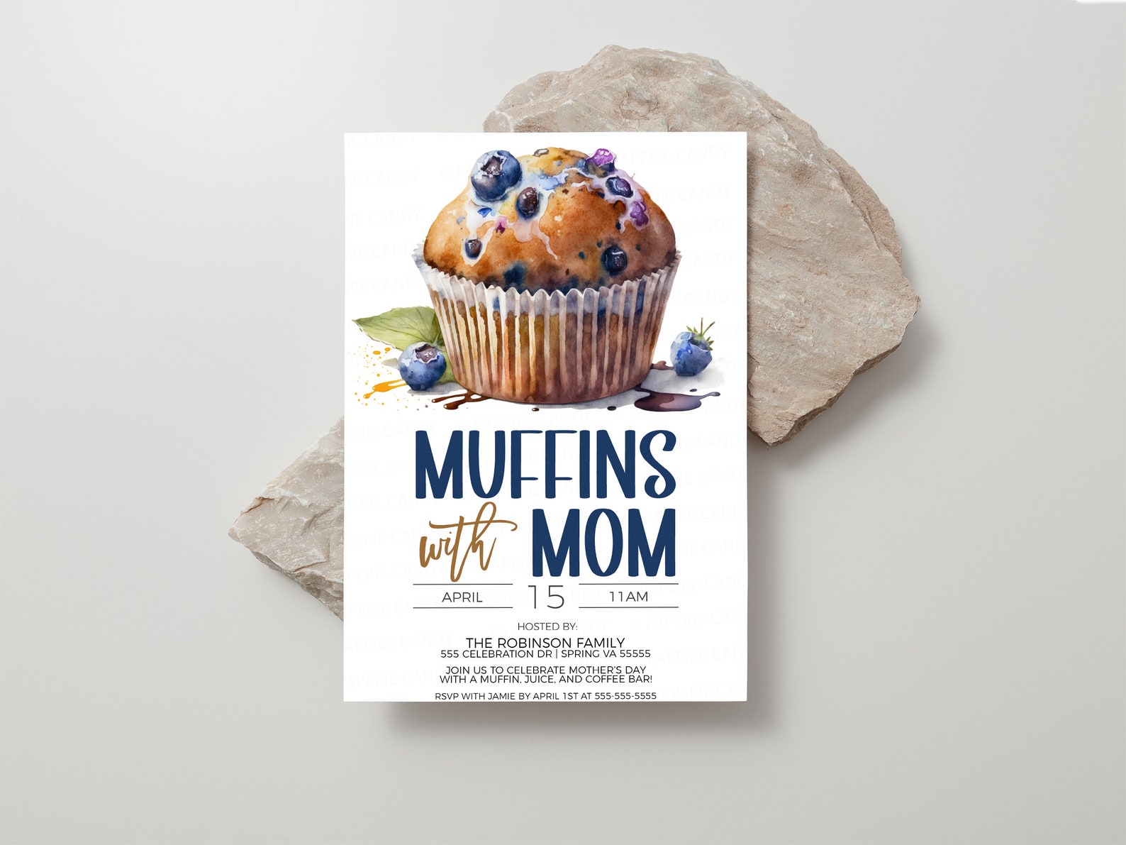 Muffins With Mom Invitation Mother's Day Muffin Invite - Etsy