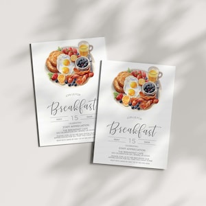 Breakfast Invitation, Staff Employee Appreciation Breakfast Invite ...