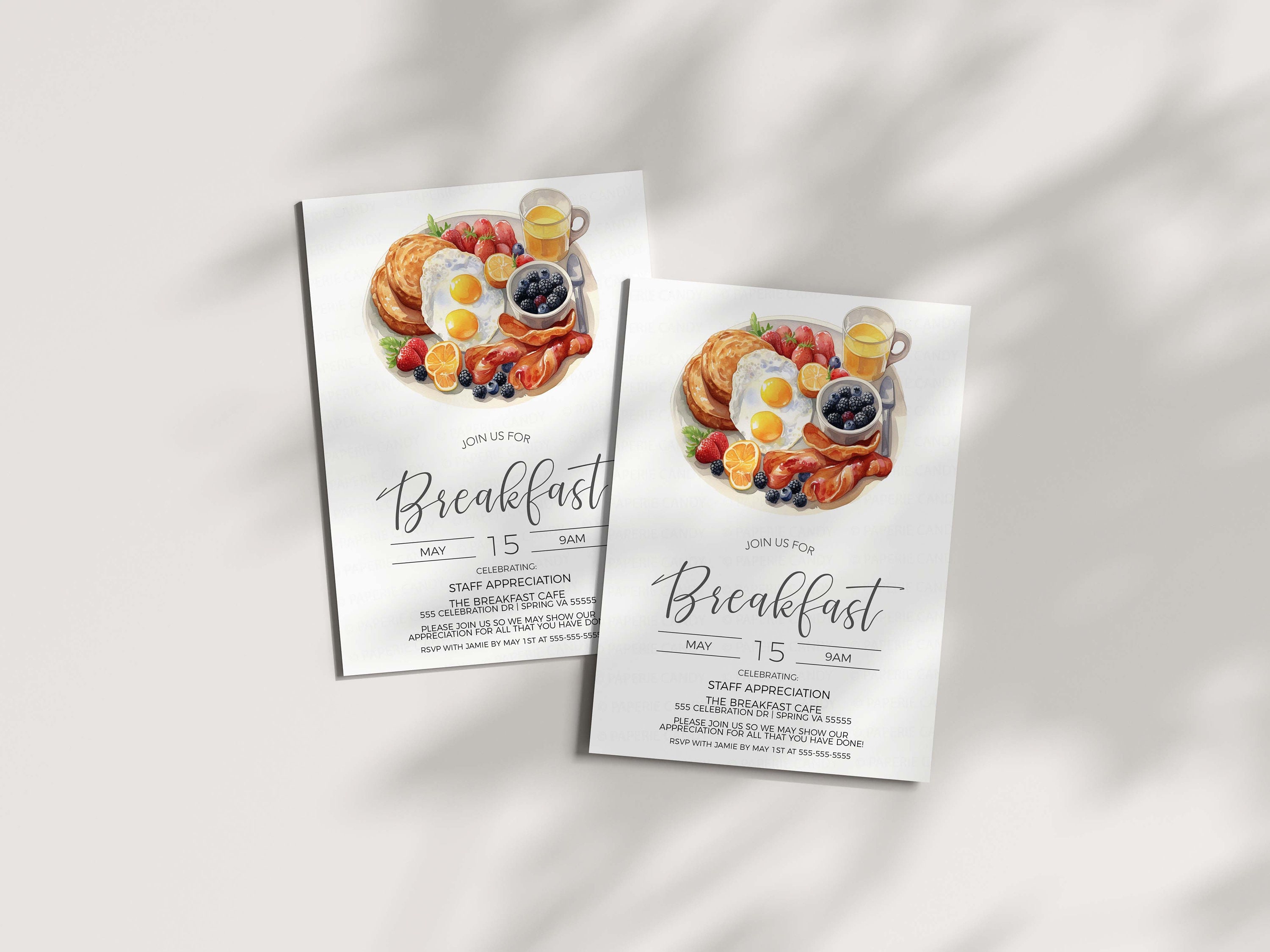 Breakfast Invitation, Staff Employee Appreciation Breakfast Invite ...